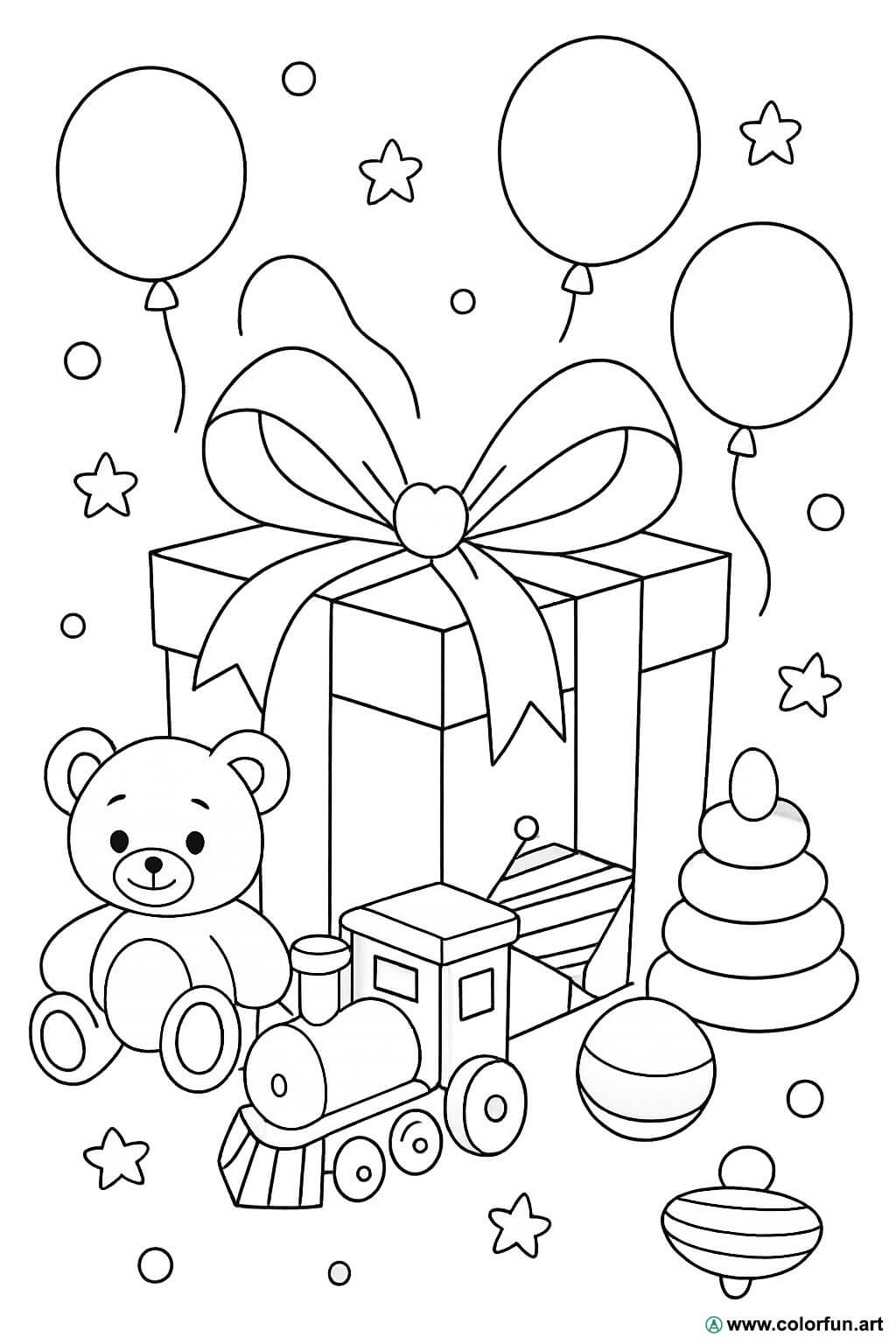 Coloring page to give as a gift Download or Print for free