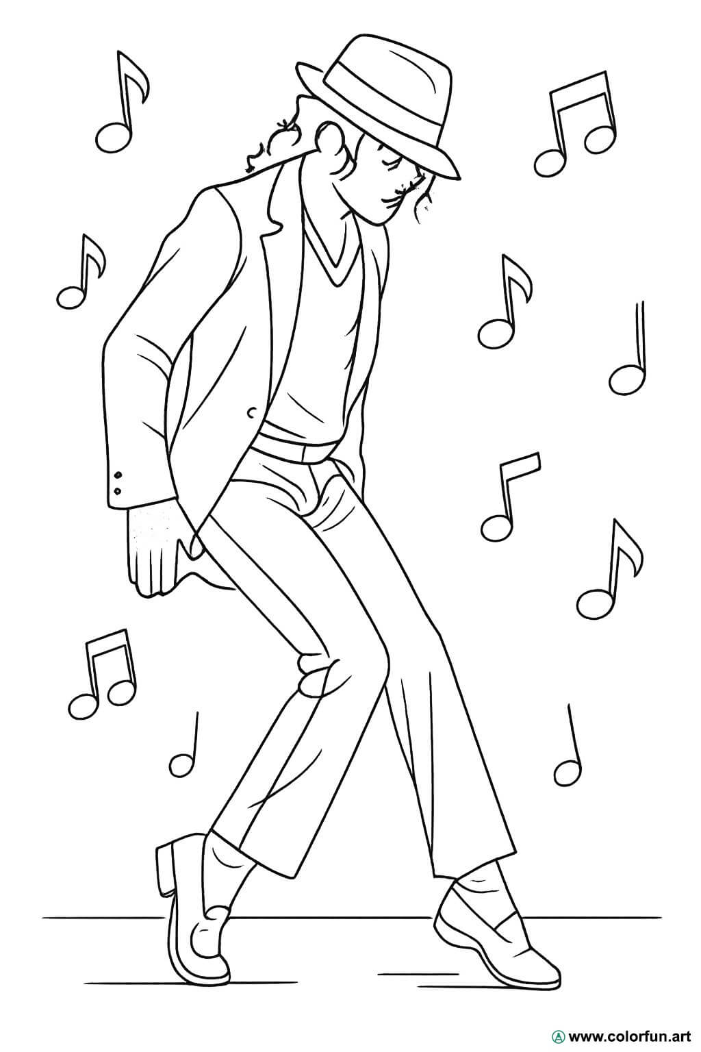 Michael Jackson album coloring page Download or Print for free