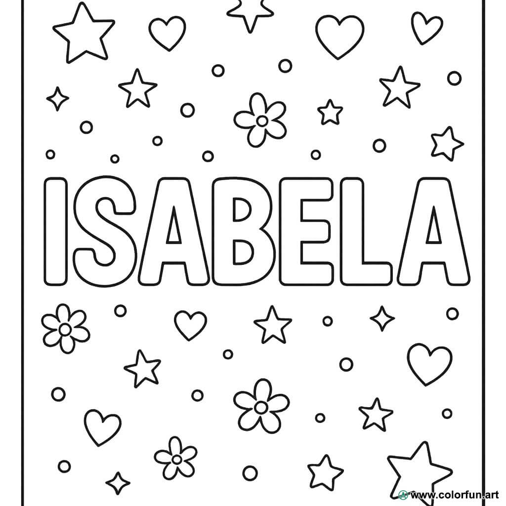 Coloriage du prénom Isabela à Télécharger ou à Imprimer gratuitement