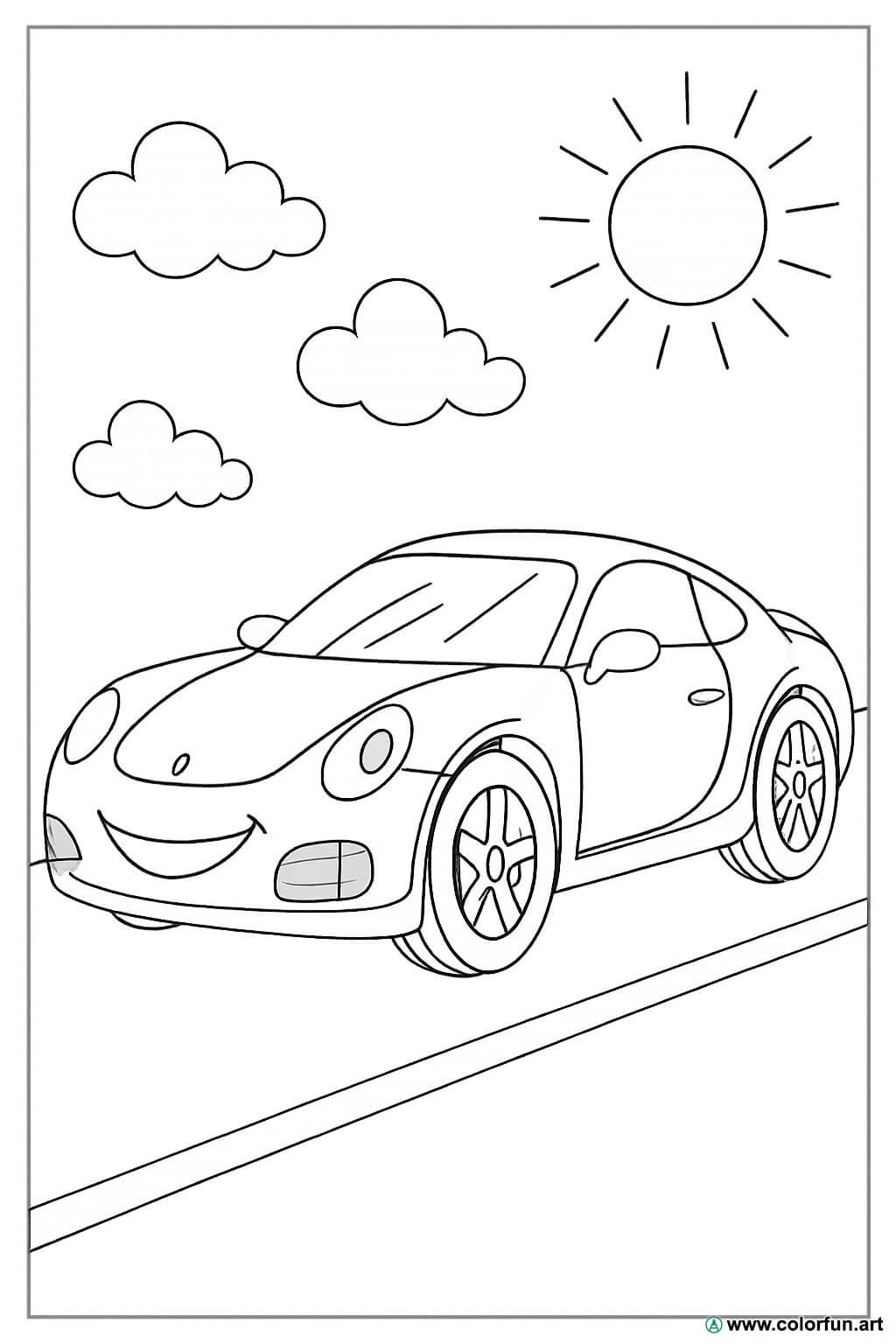 Vehicle coloring page: car to color Download or Print for free