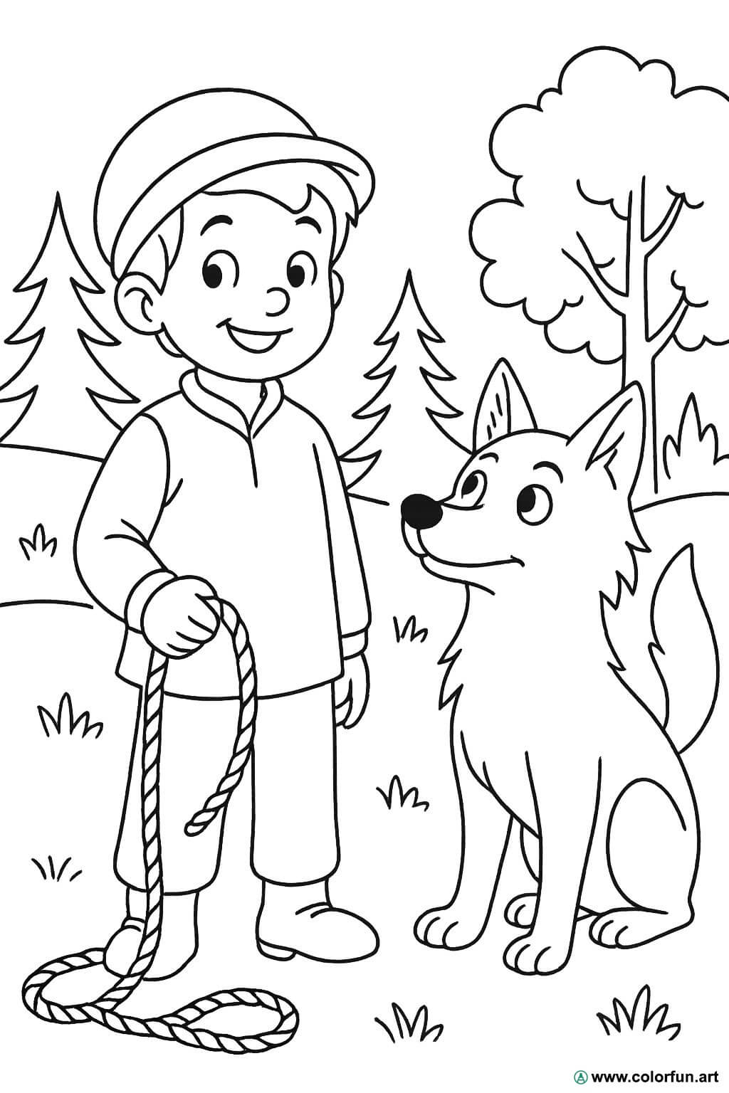 Pierre and the Wolf Coloring Page: Illustrations to Discover Download ...
