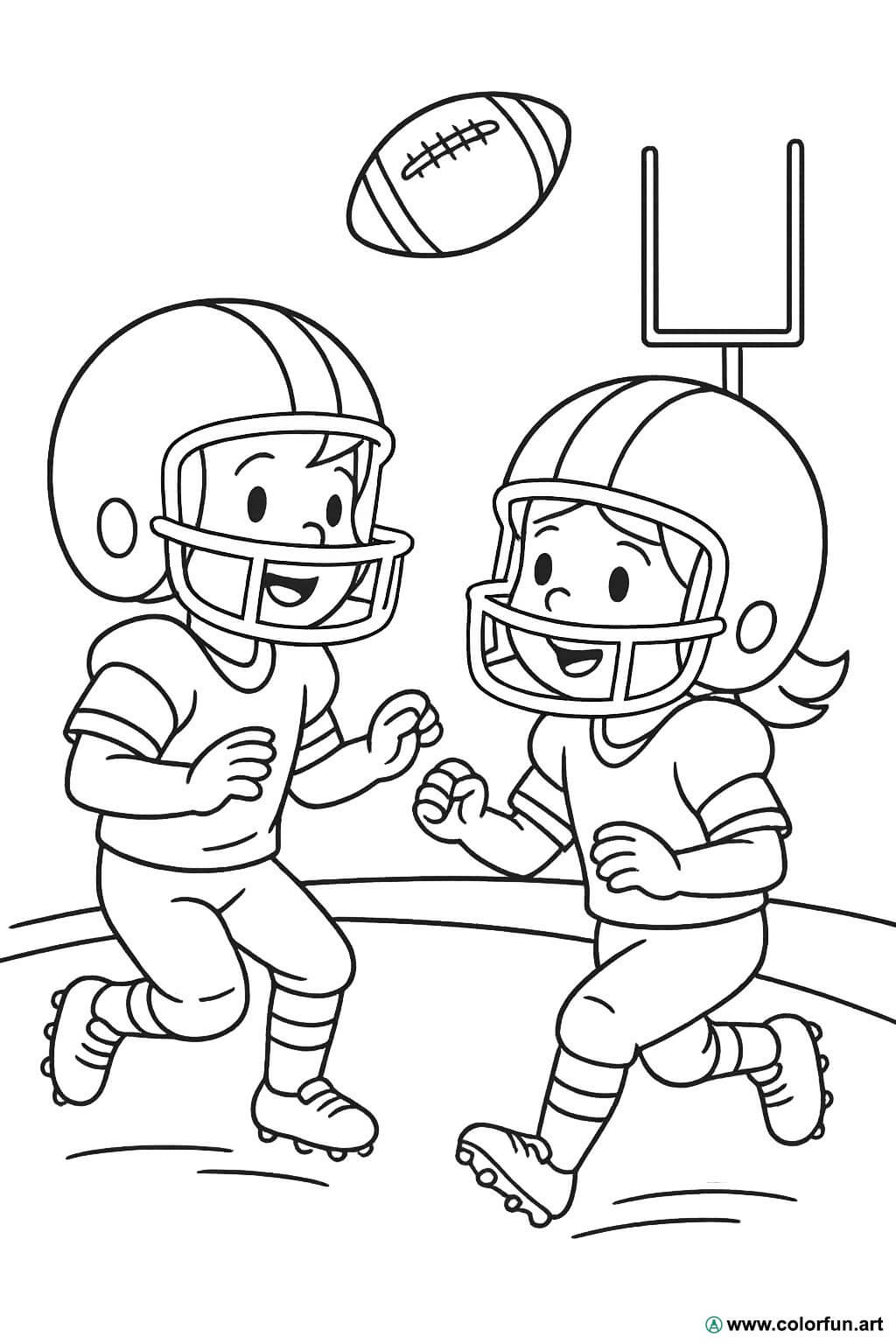 American football coloring page Download or Print for free