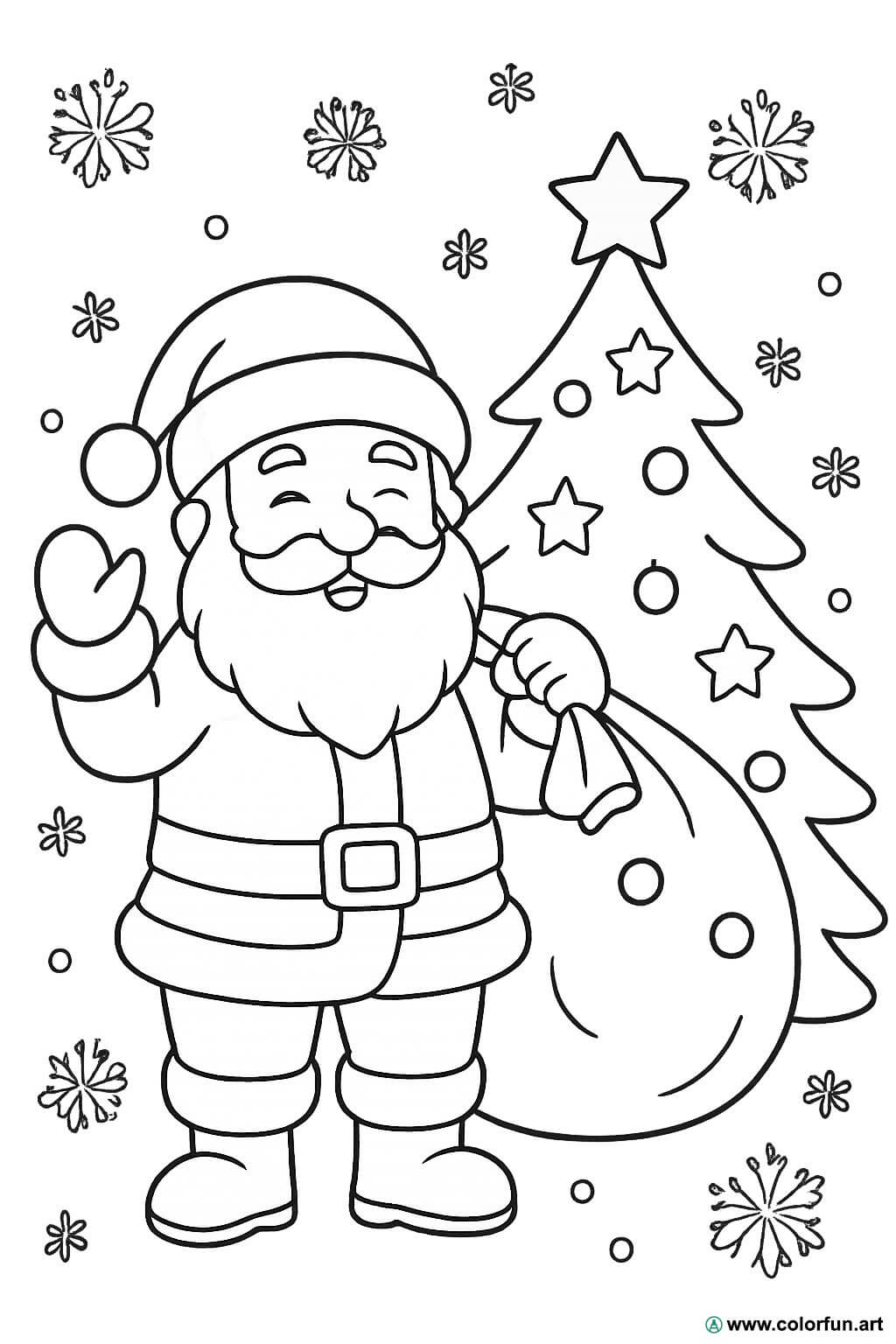Coloriage de dessin de Noël pour petits à Télécharger ou à Imprimer ...