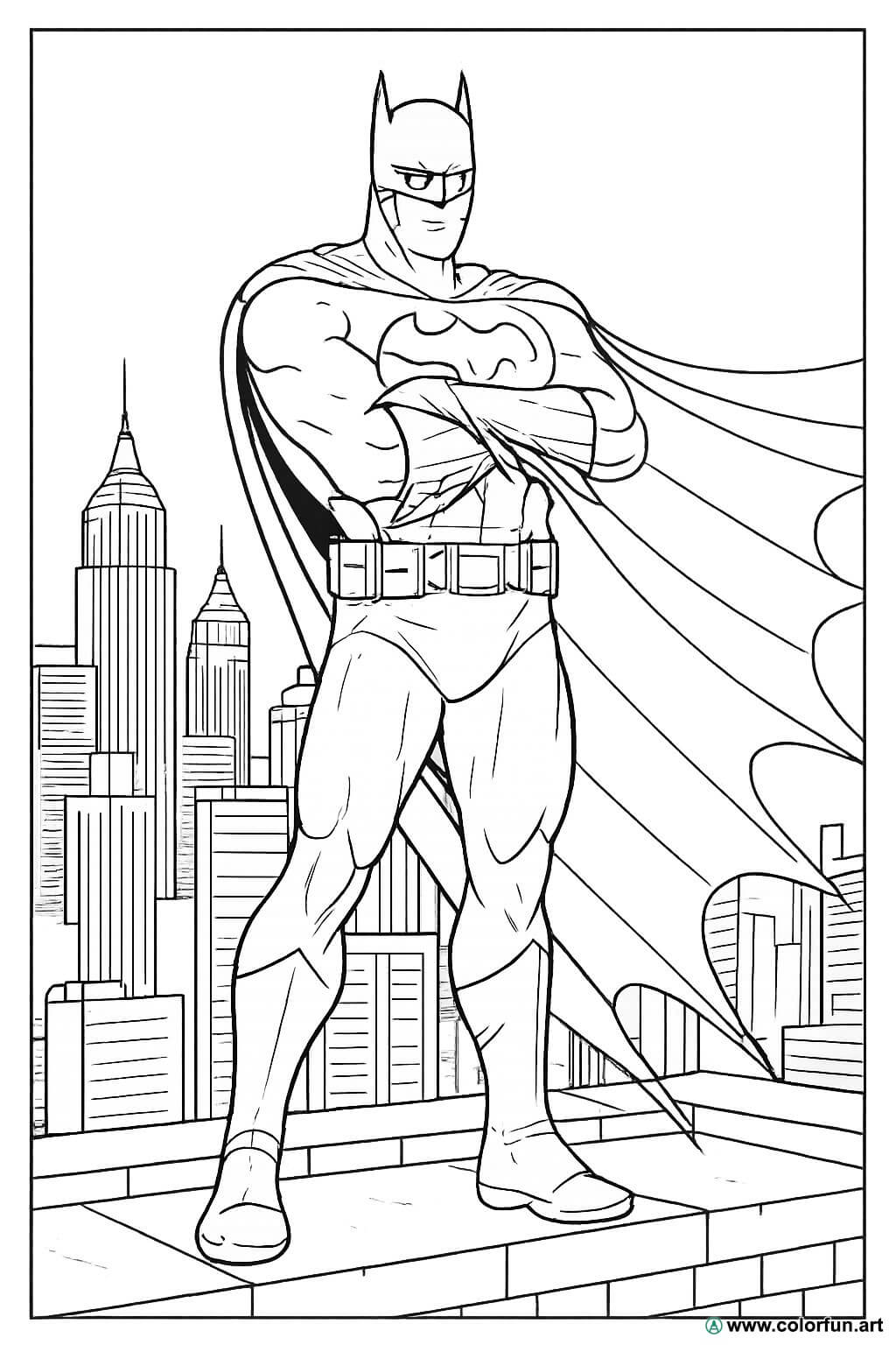 Creative Batman coloring page Download or Print for free