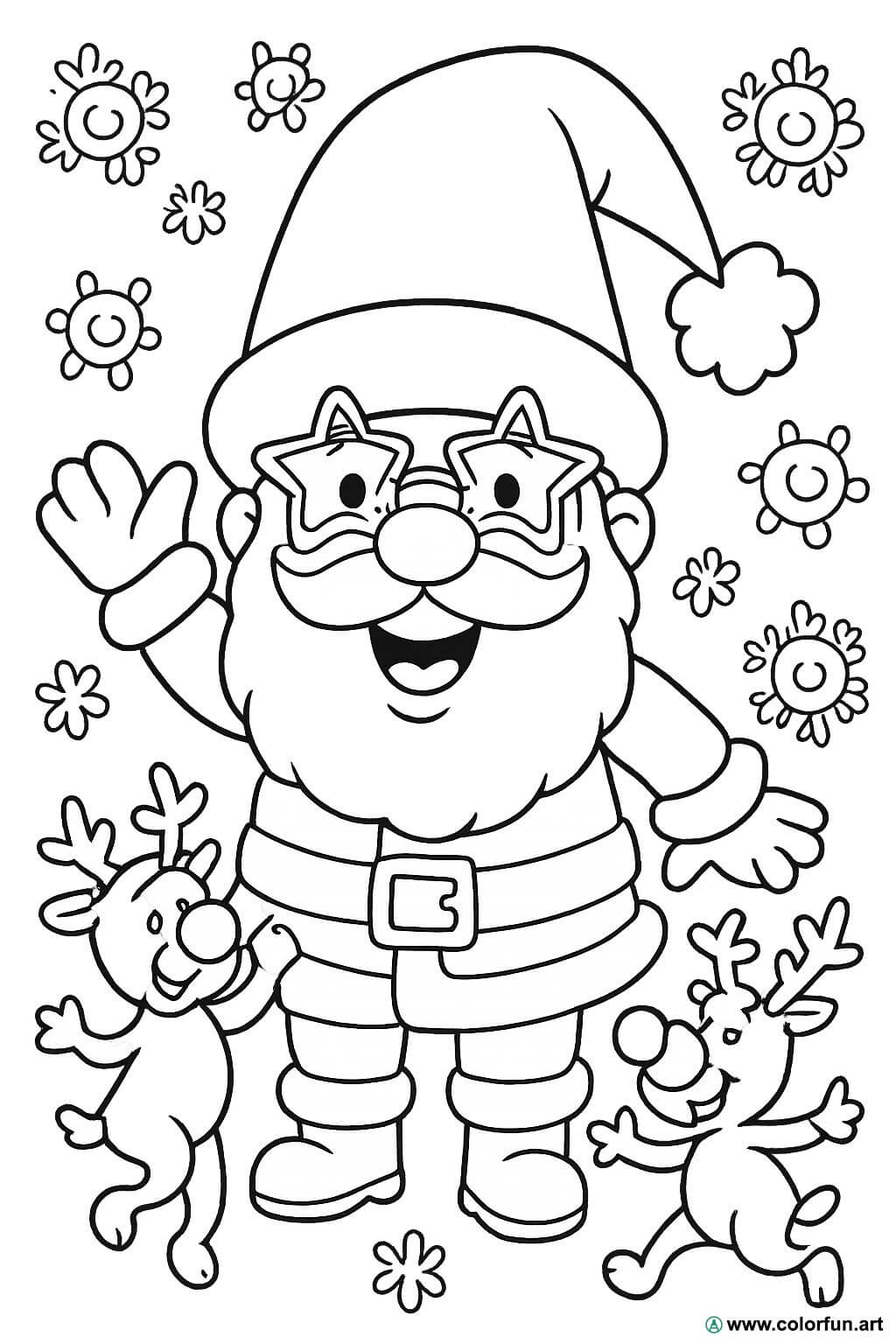 Funny Christmas coloring page Download or Print for free