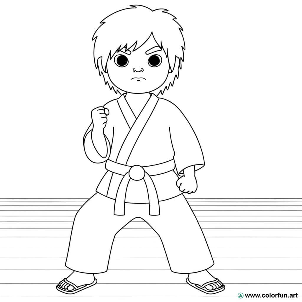 Coloriage de karaté pour combattants à Télécharger ou à Imprimer ...