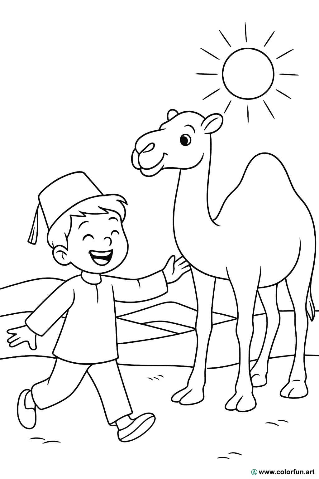 Morocco coloring page for the holidays Download or Print for free