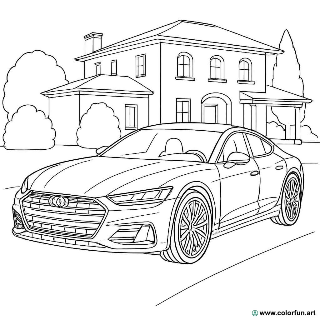 Luxury and design car coloring page Download or Print for free