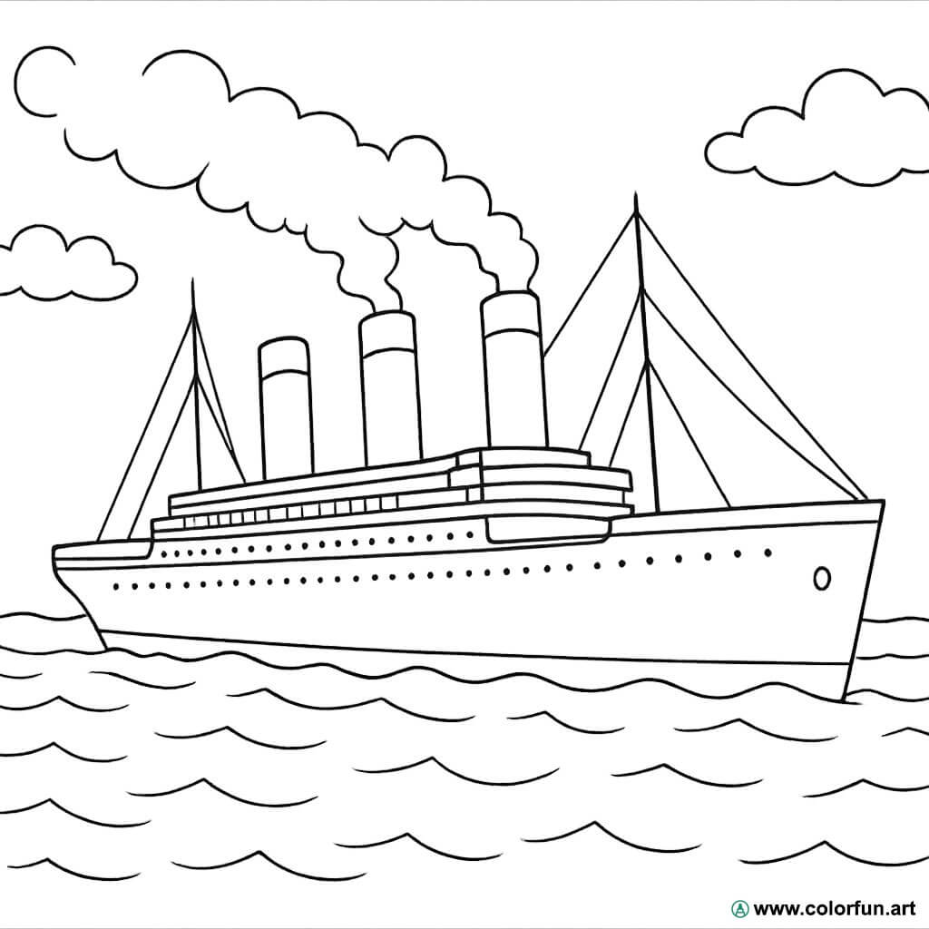 Titanic coloring page Download or Print for free