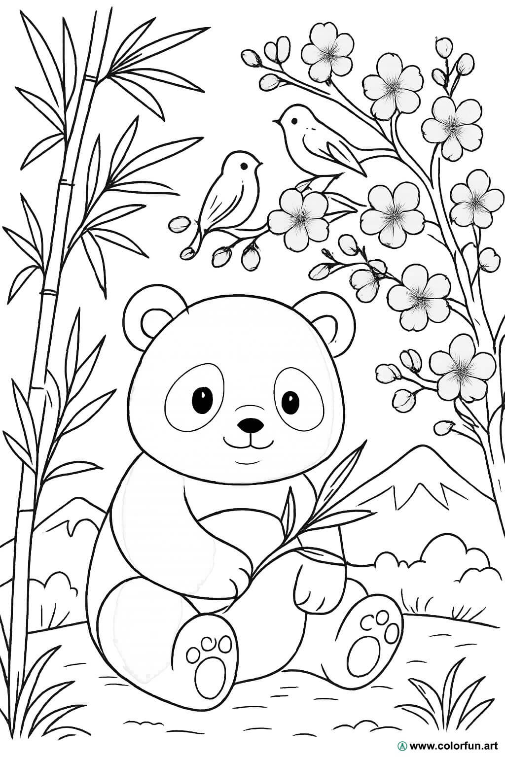 Asian Animals Coloring Page Download or Print for free
