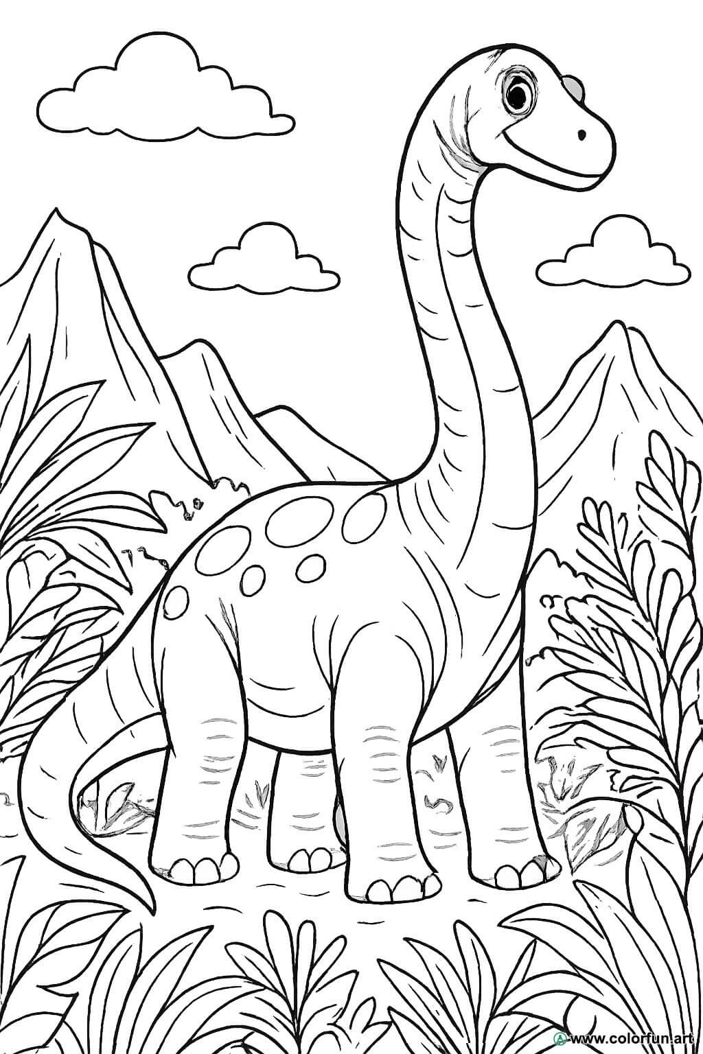 Dibujo para colorear de dinosaurio en Jurassic World Descargar o Imprimir de forma gratuita