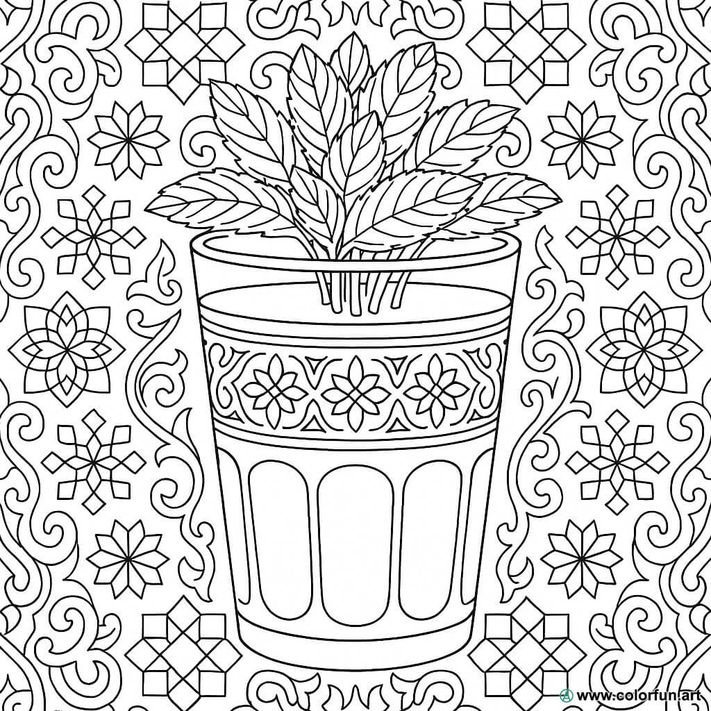 Coloriage des motifs traditionnels du Maroc à Télécharger ou à Imprimer gratuitement