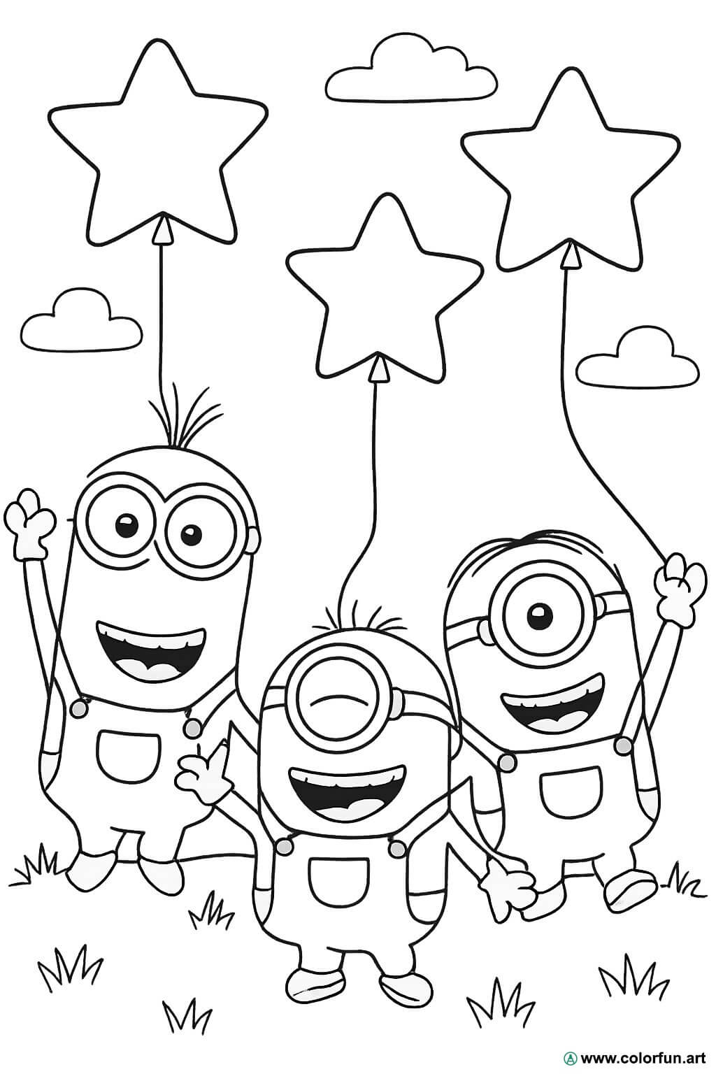 Dibujo para colorear de Minions: Dibujos para Imprimir Descargar o ...