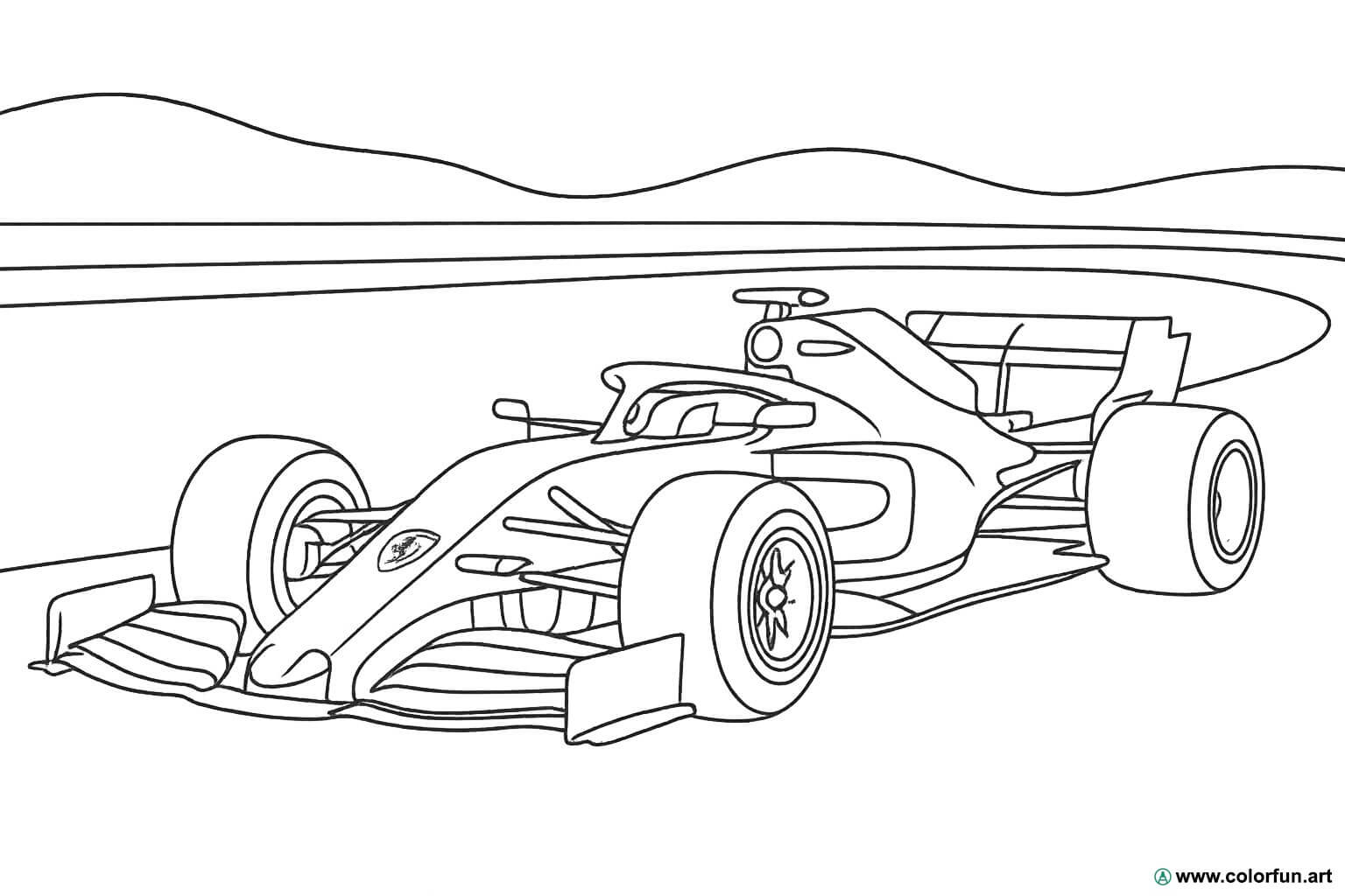 Disegno da colorare della formula 1 della squadra Ferrari Scarica o ...