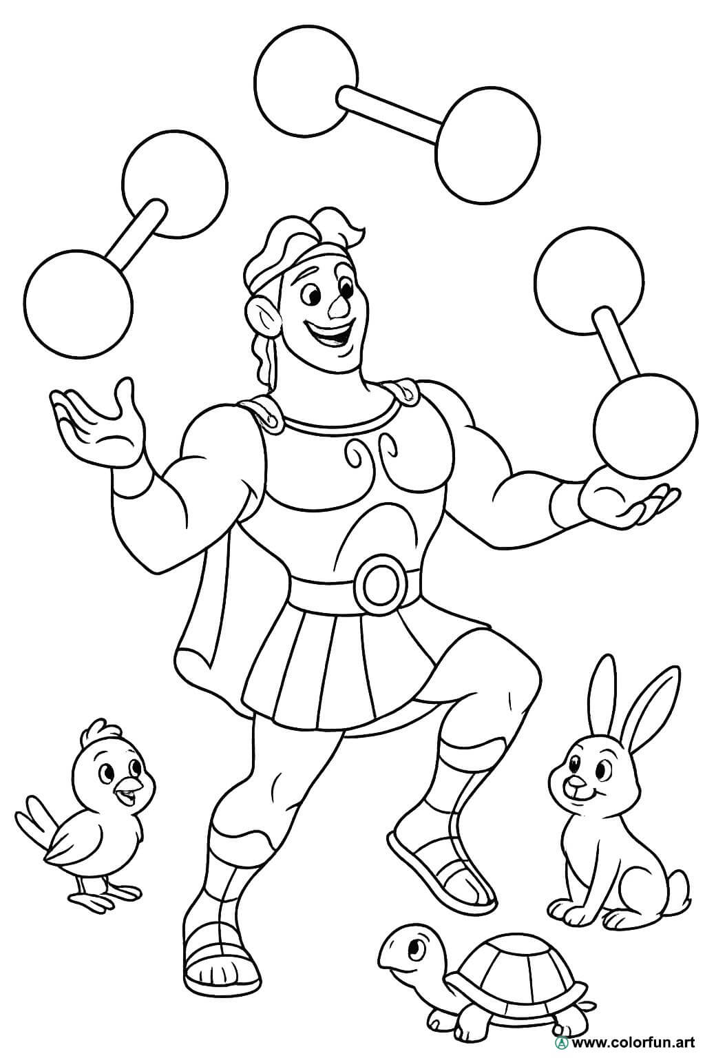 Desenhos para colorir divertidos do Hércules Para Baixar ou Imprimir ...
