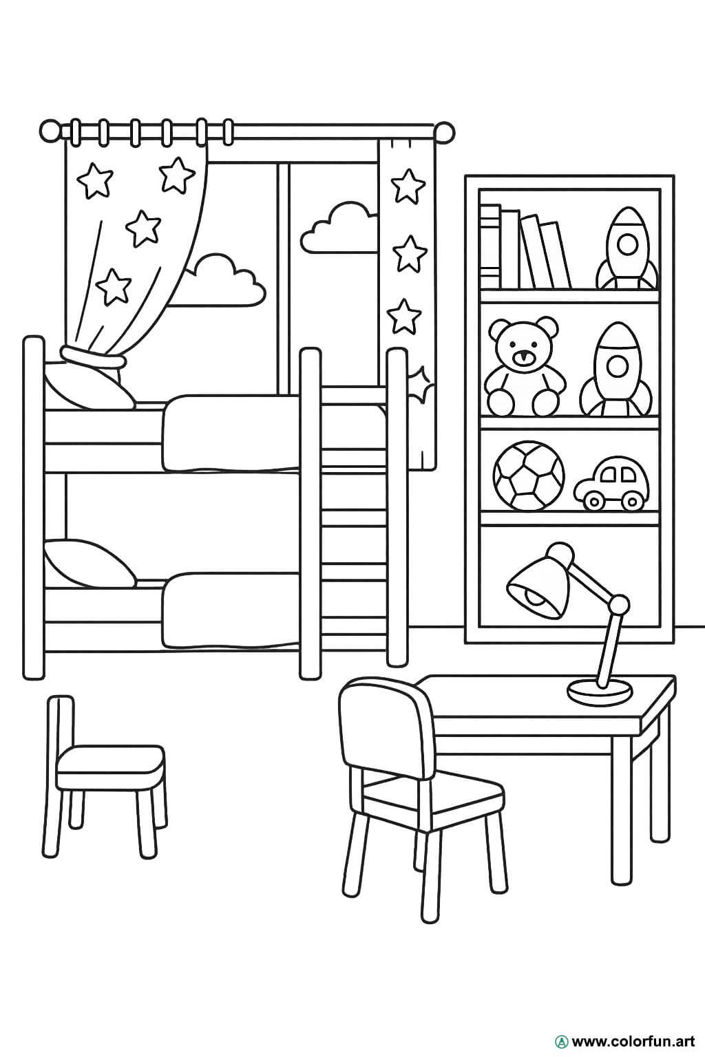 Coloriage pour la chambre d'un garçon à Télécharger ou à Imprimer ...
