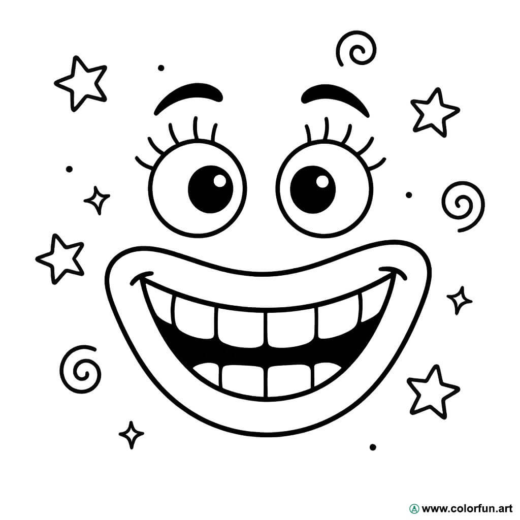 Ausmalbild eines lustigen Mundes Kostenloser Download oder Ausdruck ...