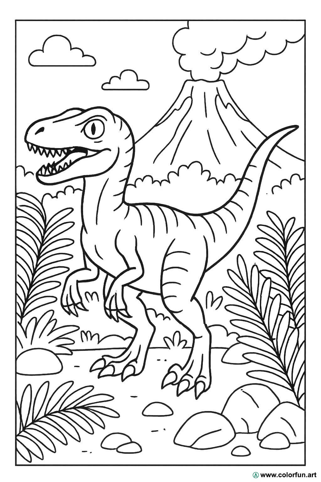 Jurassic World Velociraptor coloring page Download or Print for free