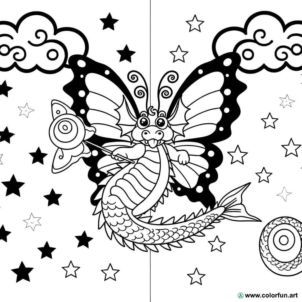 Coloriage d'animaux fantastiques et créatifs à Télécharger ou à ...