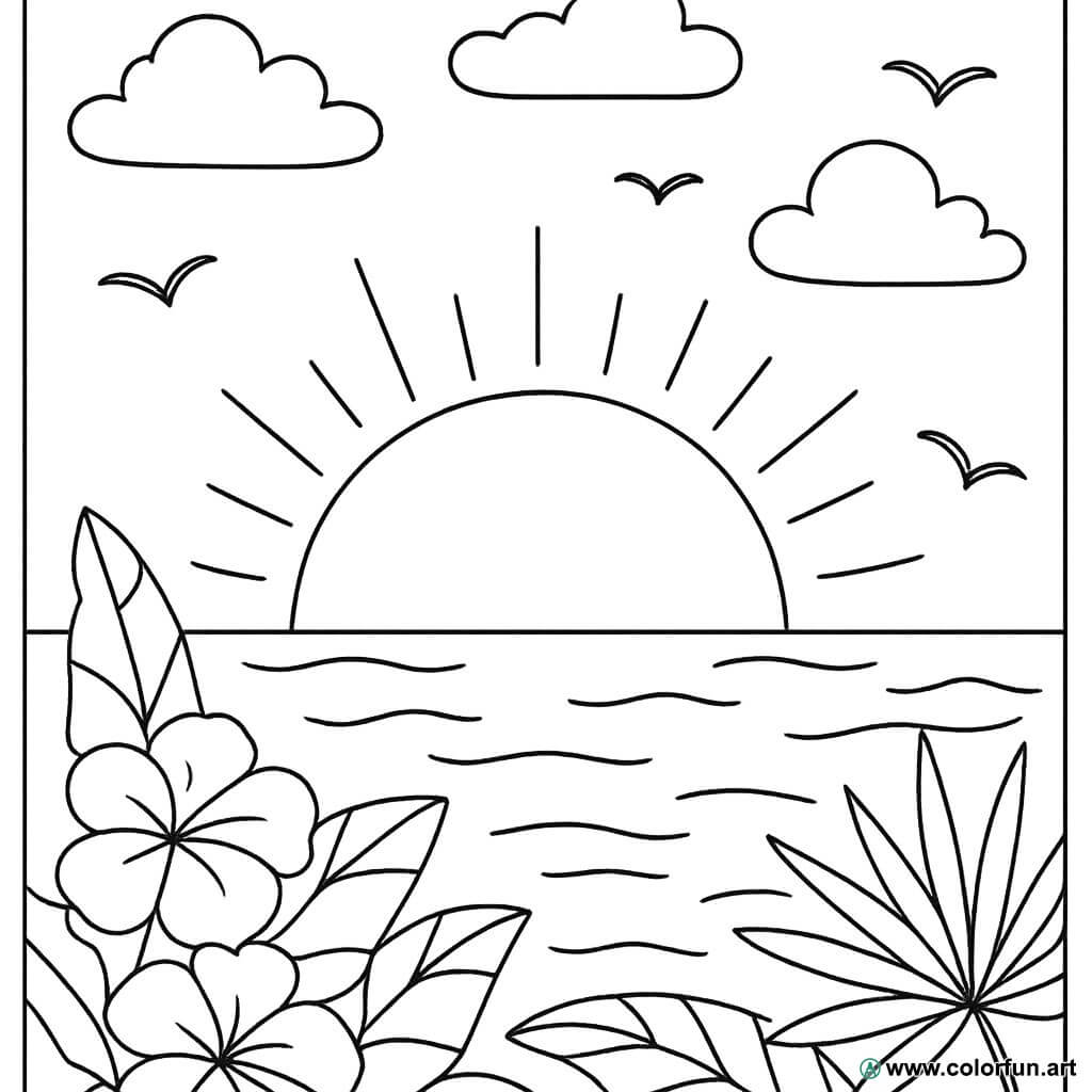Coloriages Simples Du Soleil Pour Les Enfants