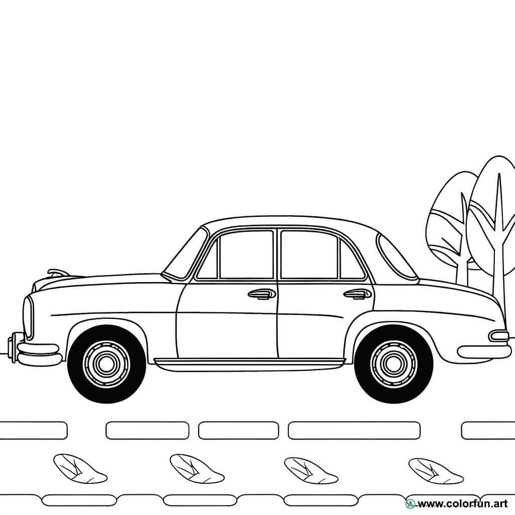 Vintage Mercedes coloring page Download or Print for free