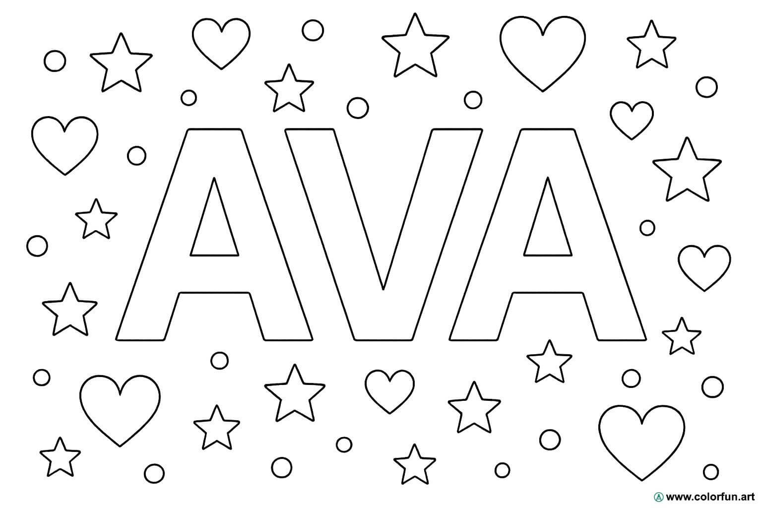 Ava's coloring page Download or Print for free