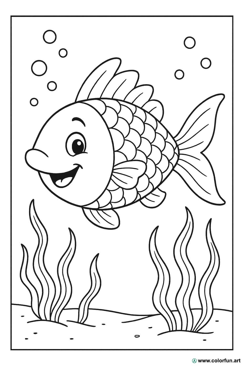 Coloriage de poisson pour les petits à Télécharger ou à Imprimer ...