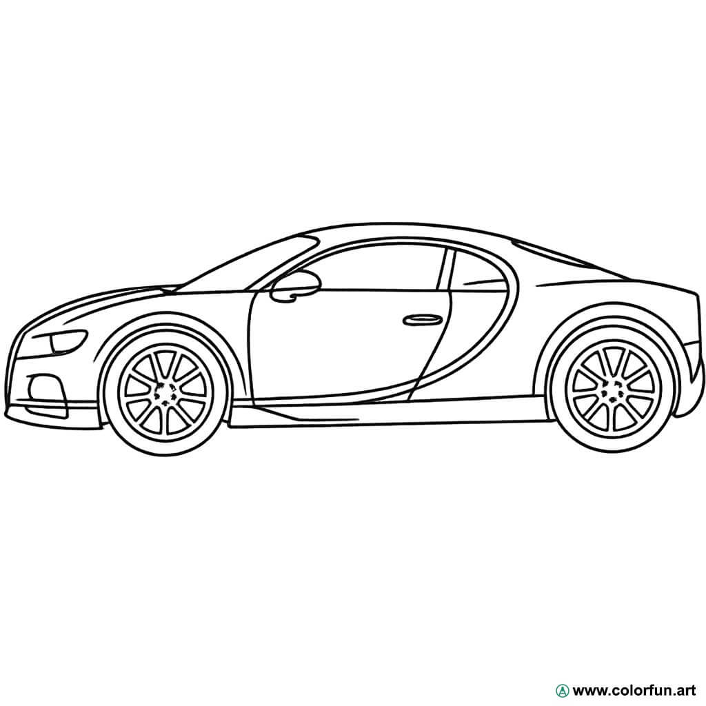 Bugatti coloring page Download or Print for free