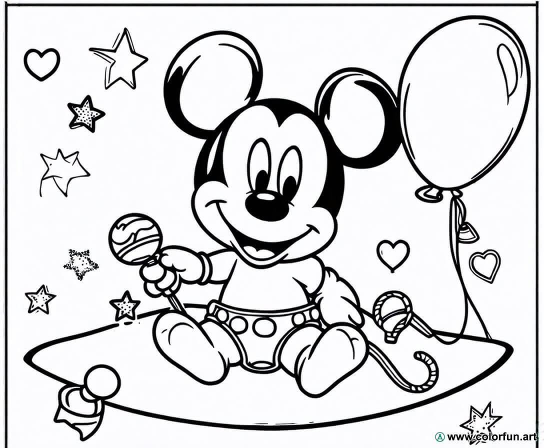 Disney baby coloring page Download or Print for free