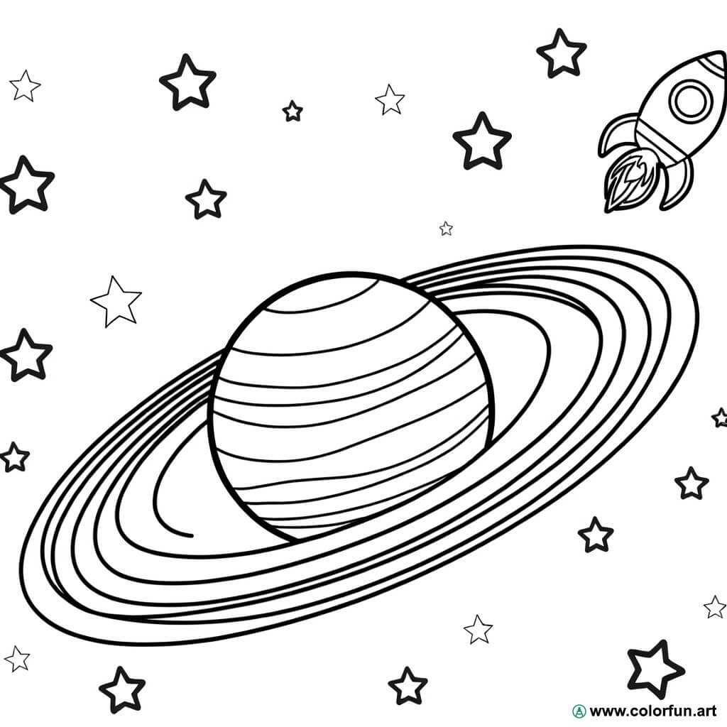 Coloriage de la planète du système solaire à Télécharger ou à Imprimer ...