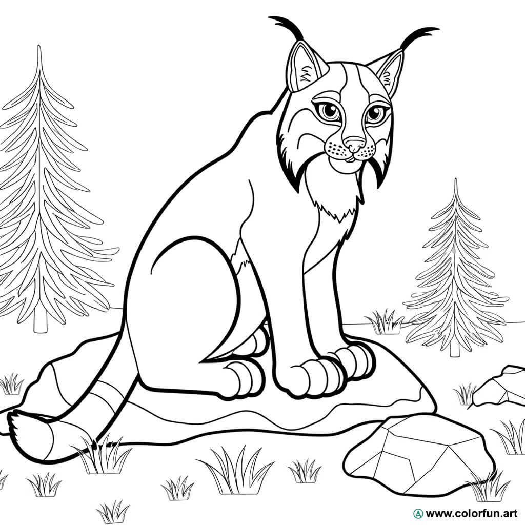 Original lynx coloring page Download or Print for free