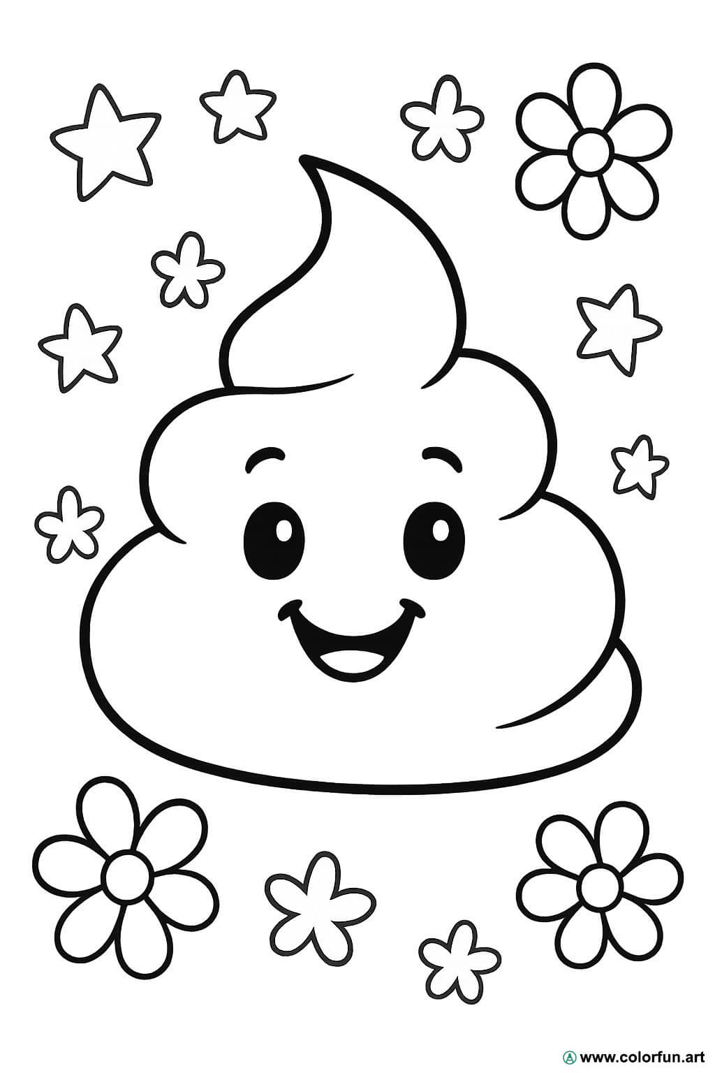 Ausmalbild eines lächelnden Kots Kostenloser Download oder Ausdruck verfügbar.