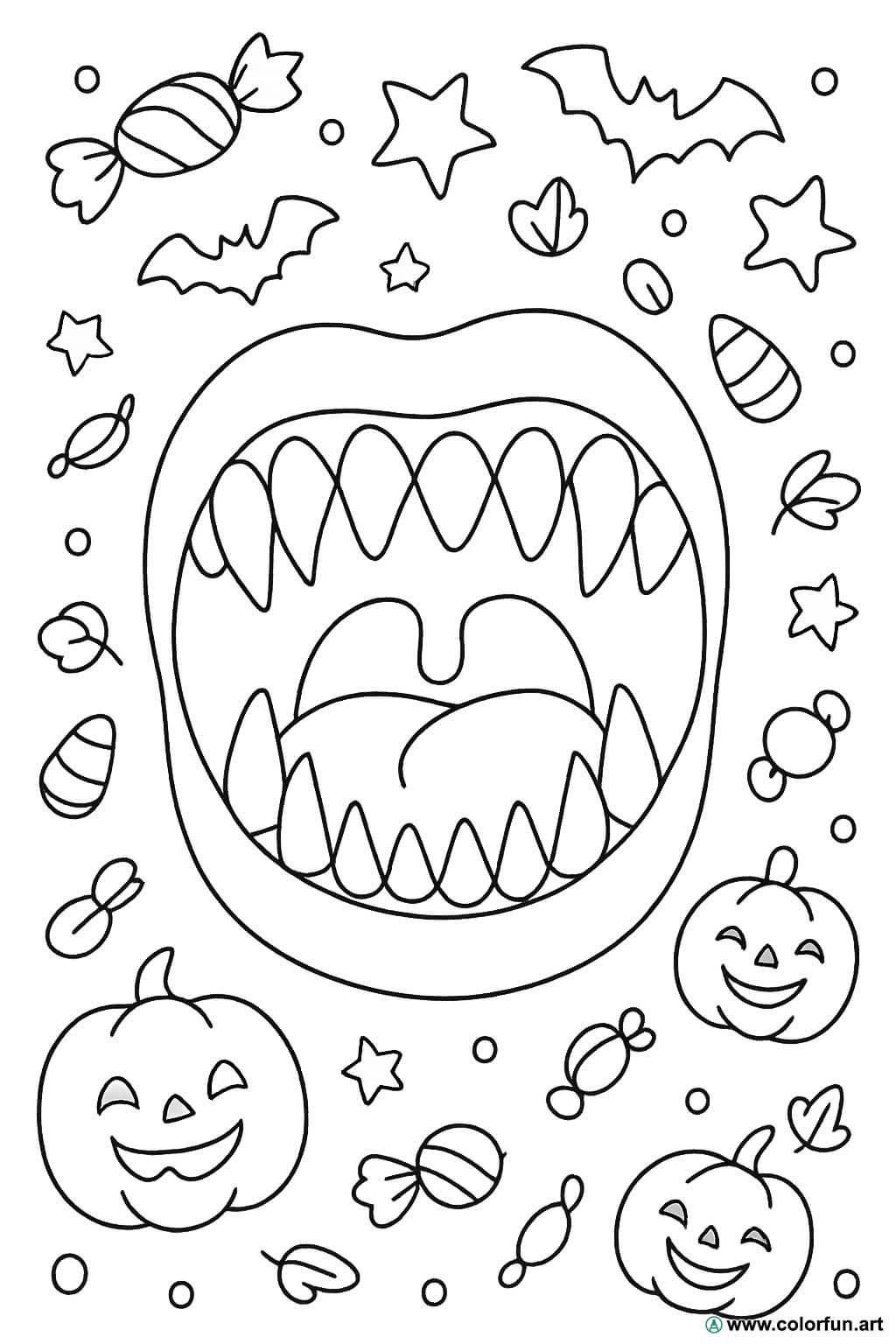 Mouth Coloring Pages