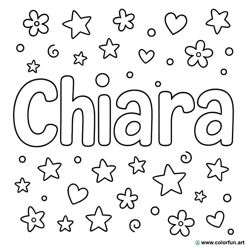 Coloriage du prénom Chiara à Télécharger ou à Imprimer gratuitement