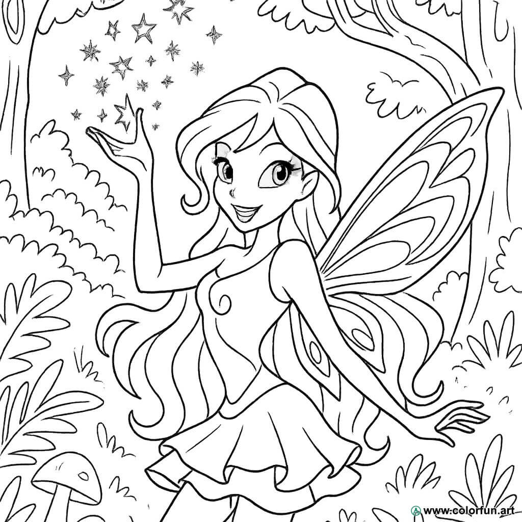 Dibujo para colorear del Winx Club y de la magia Descargar o Imprimir ...