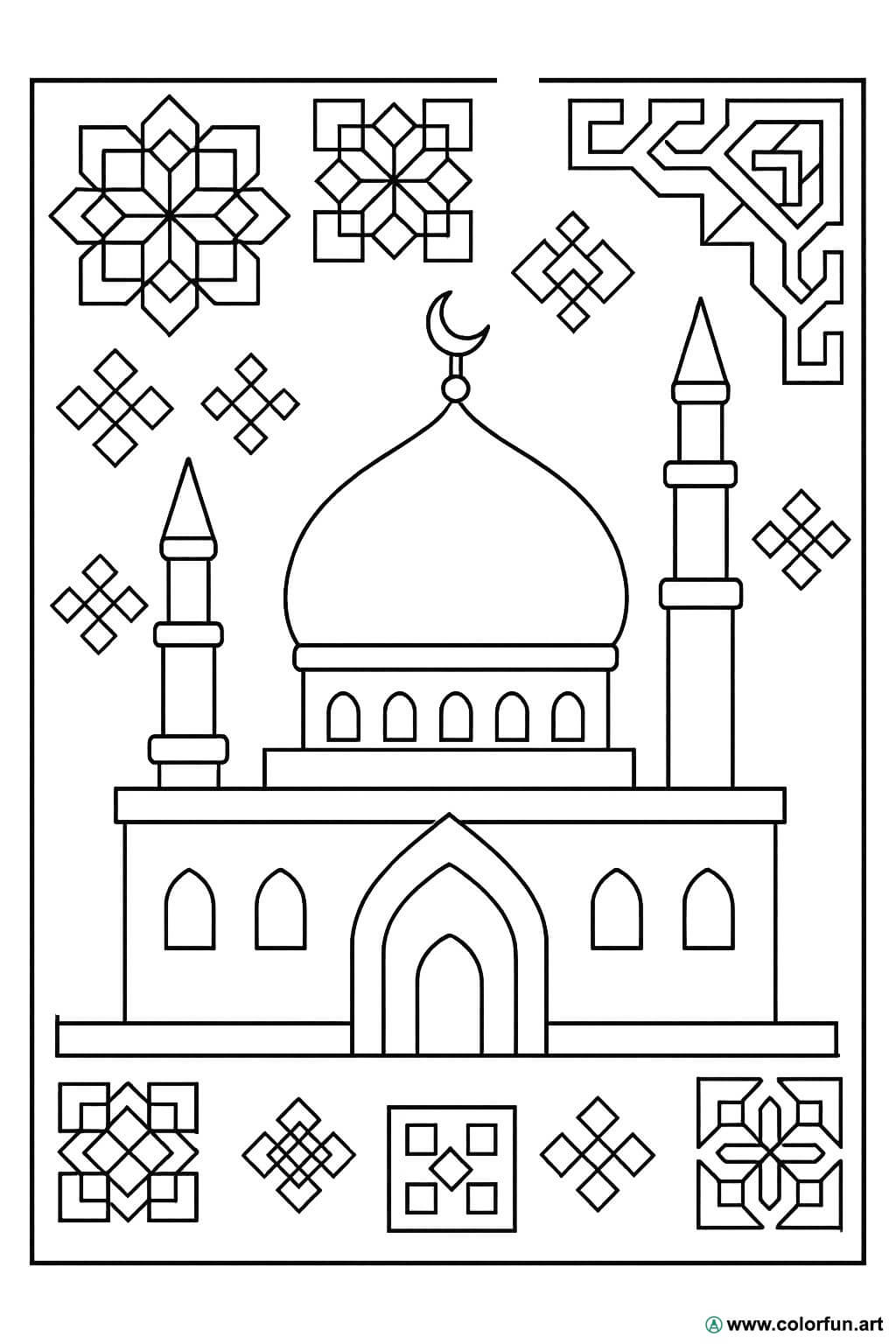 Islamic culture coloring page Download or Print for free