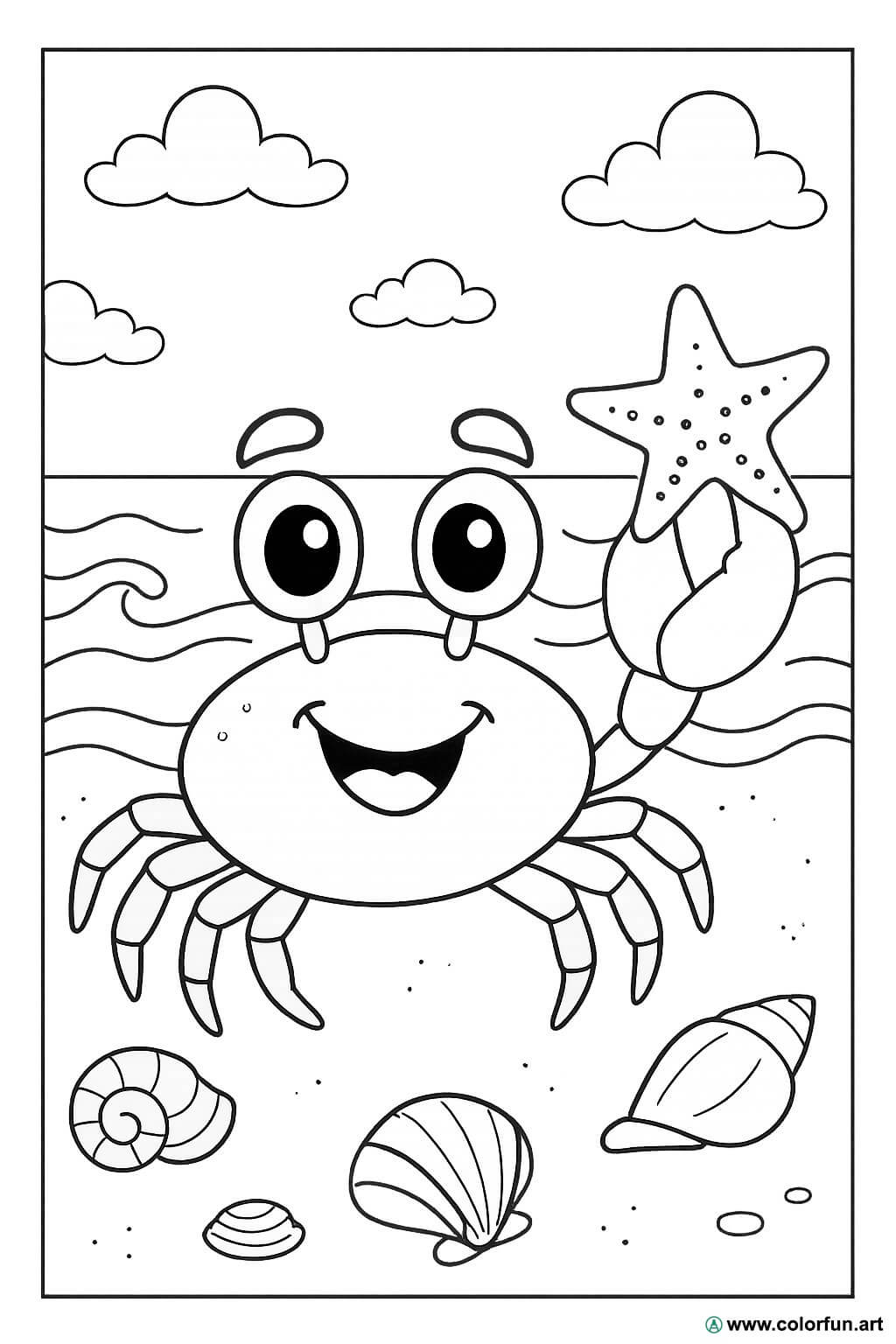 Coloriage de crabe cartoon à imprimer à Télécharger ou à Imprimer ...
