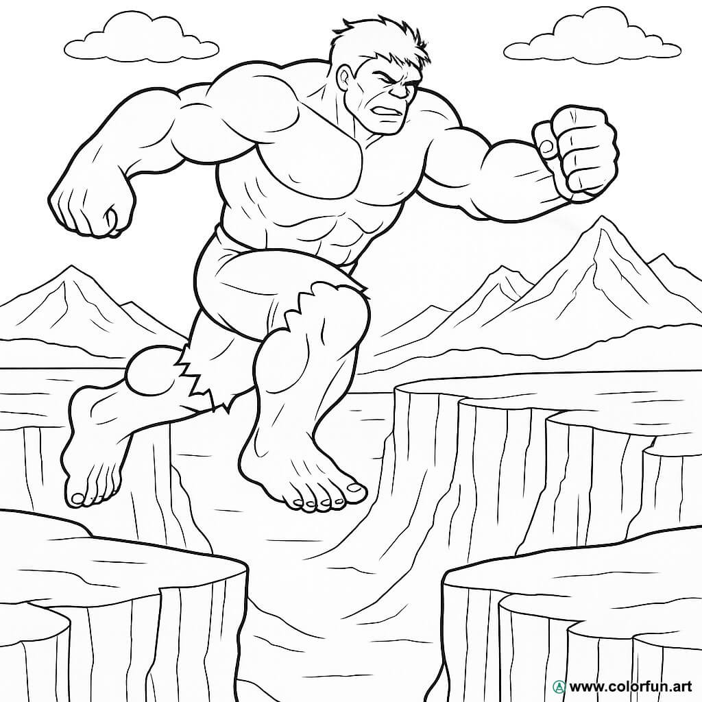 Desenhos para colorir do Hulk para uma aventura emocionante Para Baixar ...