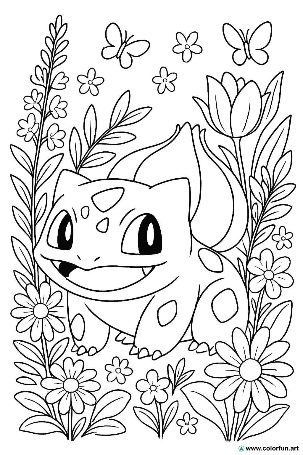 Bulbasaur Pokémon coloring page Download or Print for free