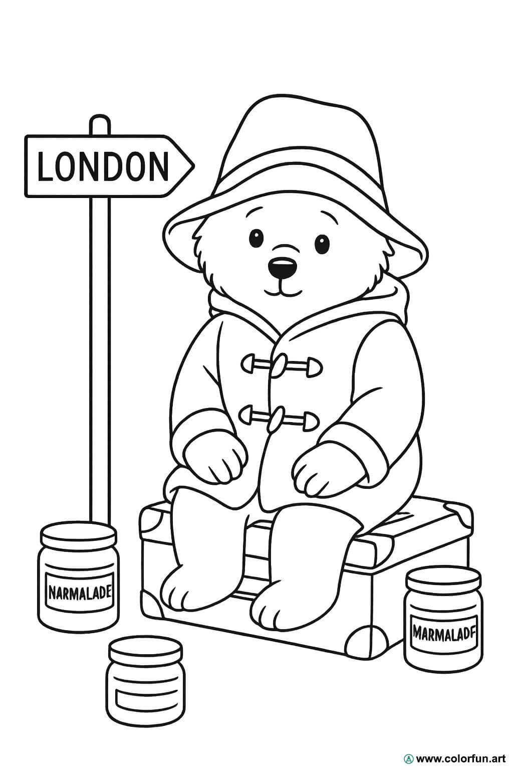 Shy Paddington coloring page Download or Print for free