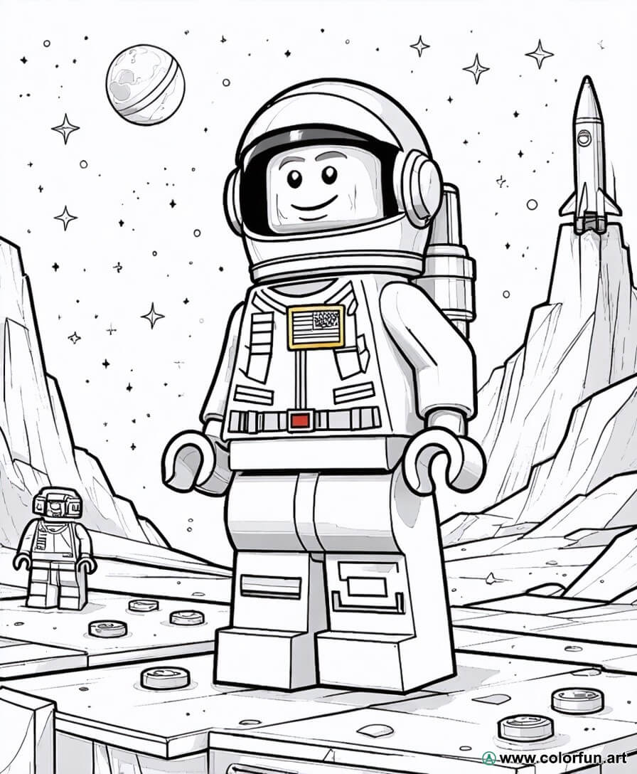 Lego spaceman coloring page to print Download or Print for free
