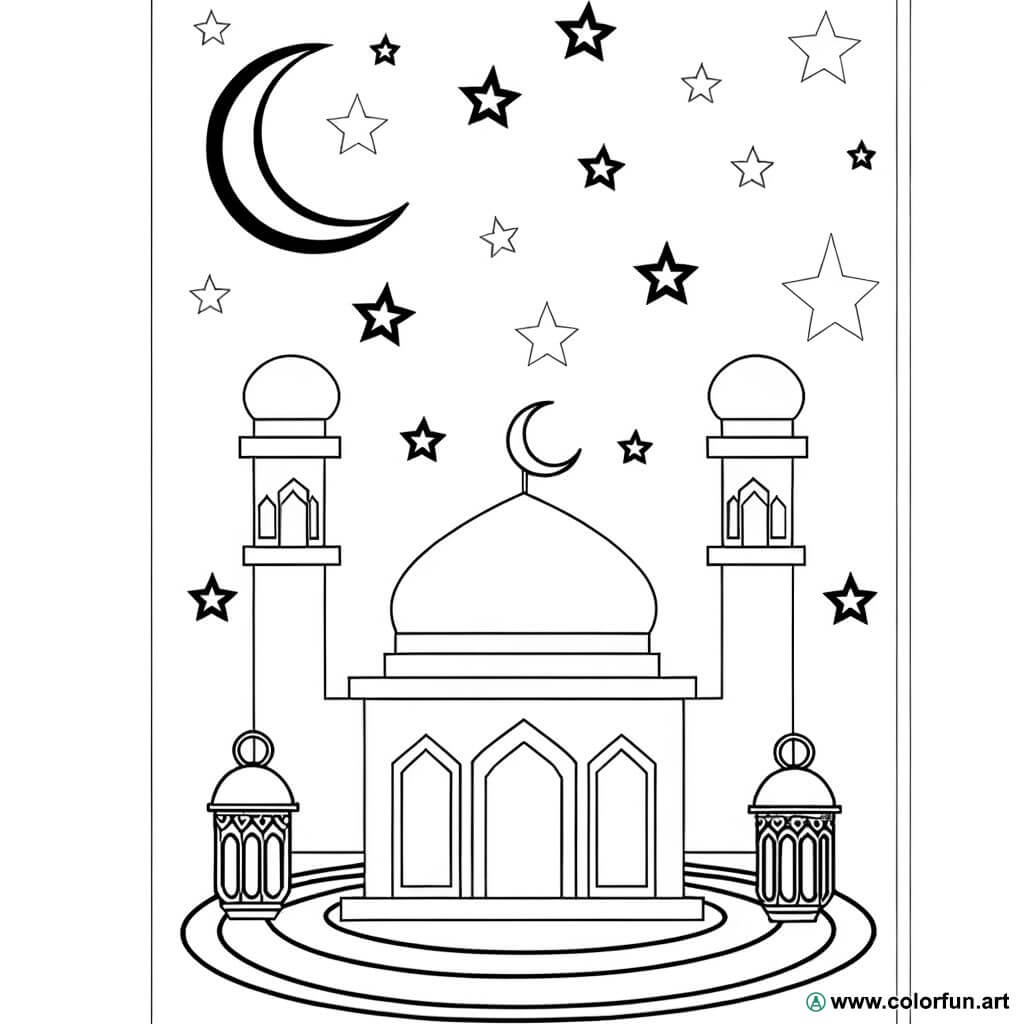 Coloriage pour le Ramadan islamique à Télécharger ou à Imprimer ...