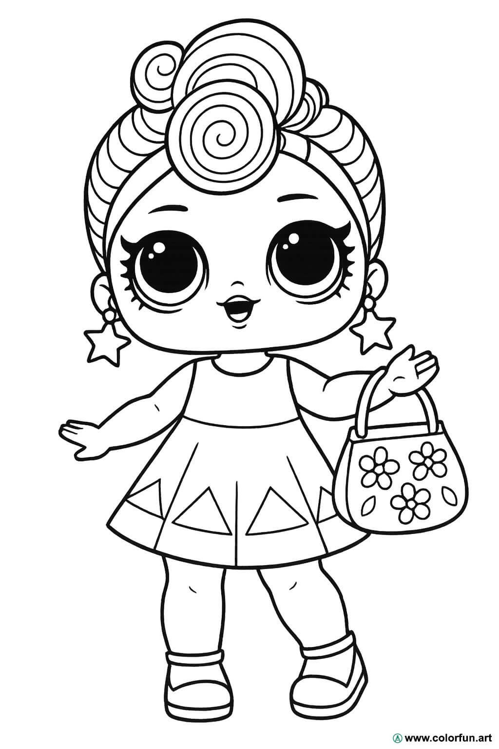Coloriage de la poupée LOL Fashion à Télécharger ou à Imprimer gratuitement
