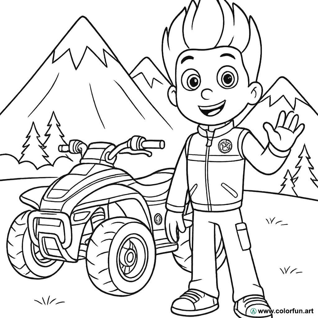 Ryder coloring page in Paw Patrol Download or Print for free