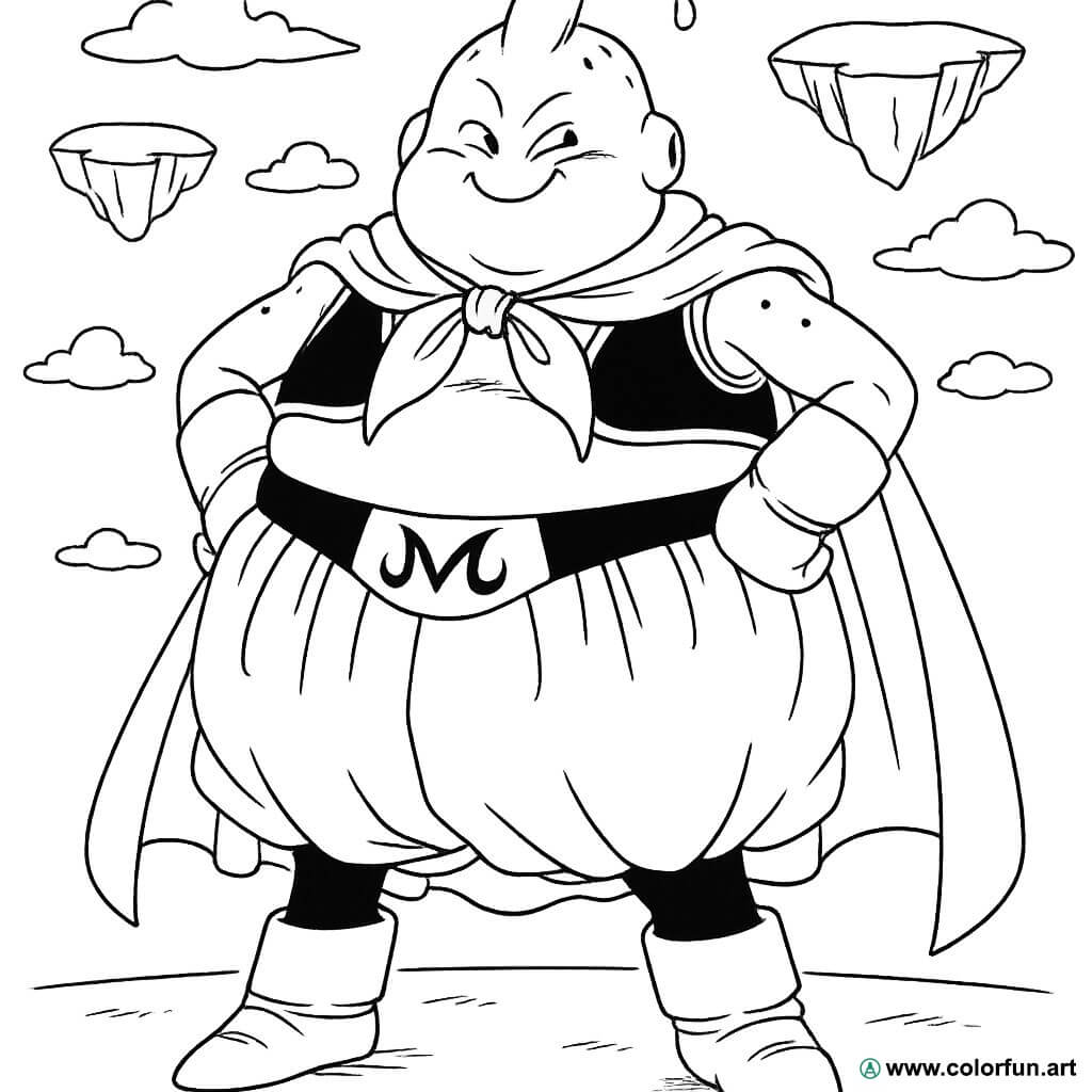 Dragon Ball Z Majin Boo coloring page Download or Print for free