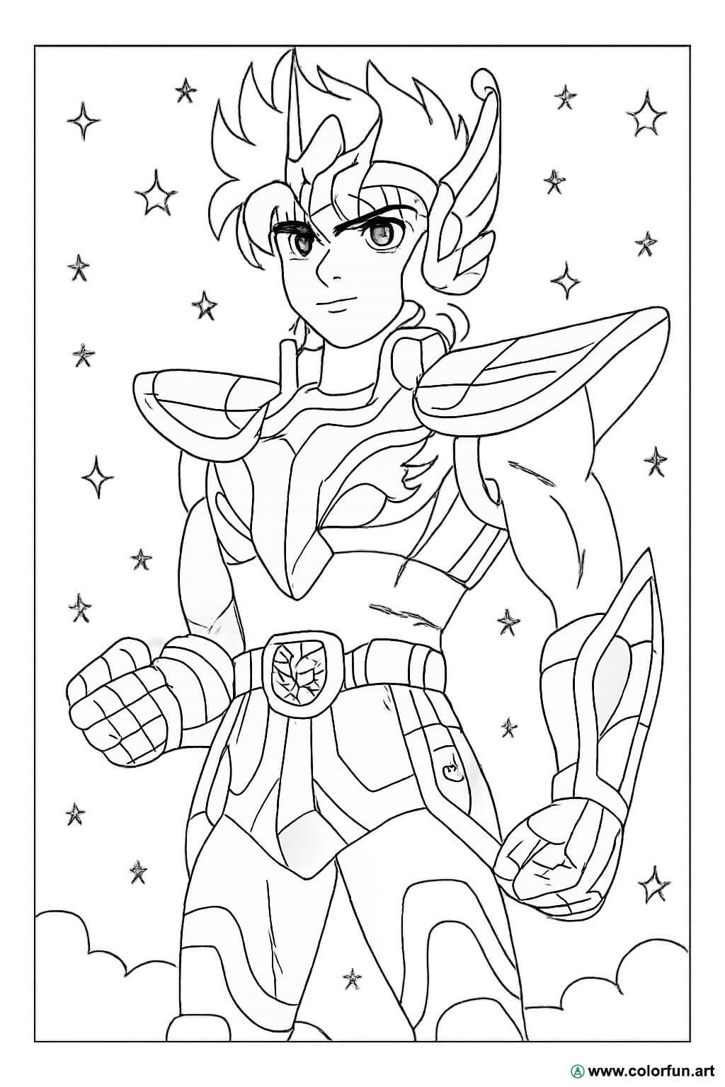 Saint Seiya Heroes Coloring Page Download or Print for free