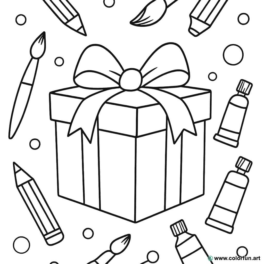 Coloriage comme cadeau créatif à Télécharger ou à Imprimer gratuitement
