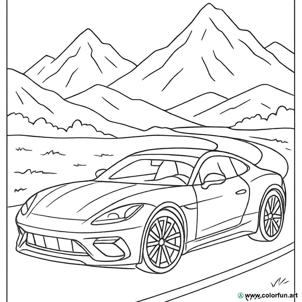 Coloriage De Voiture De Sport Luxe T l charger Ou Imprimer Gratuitement