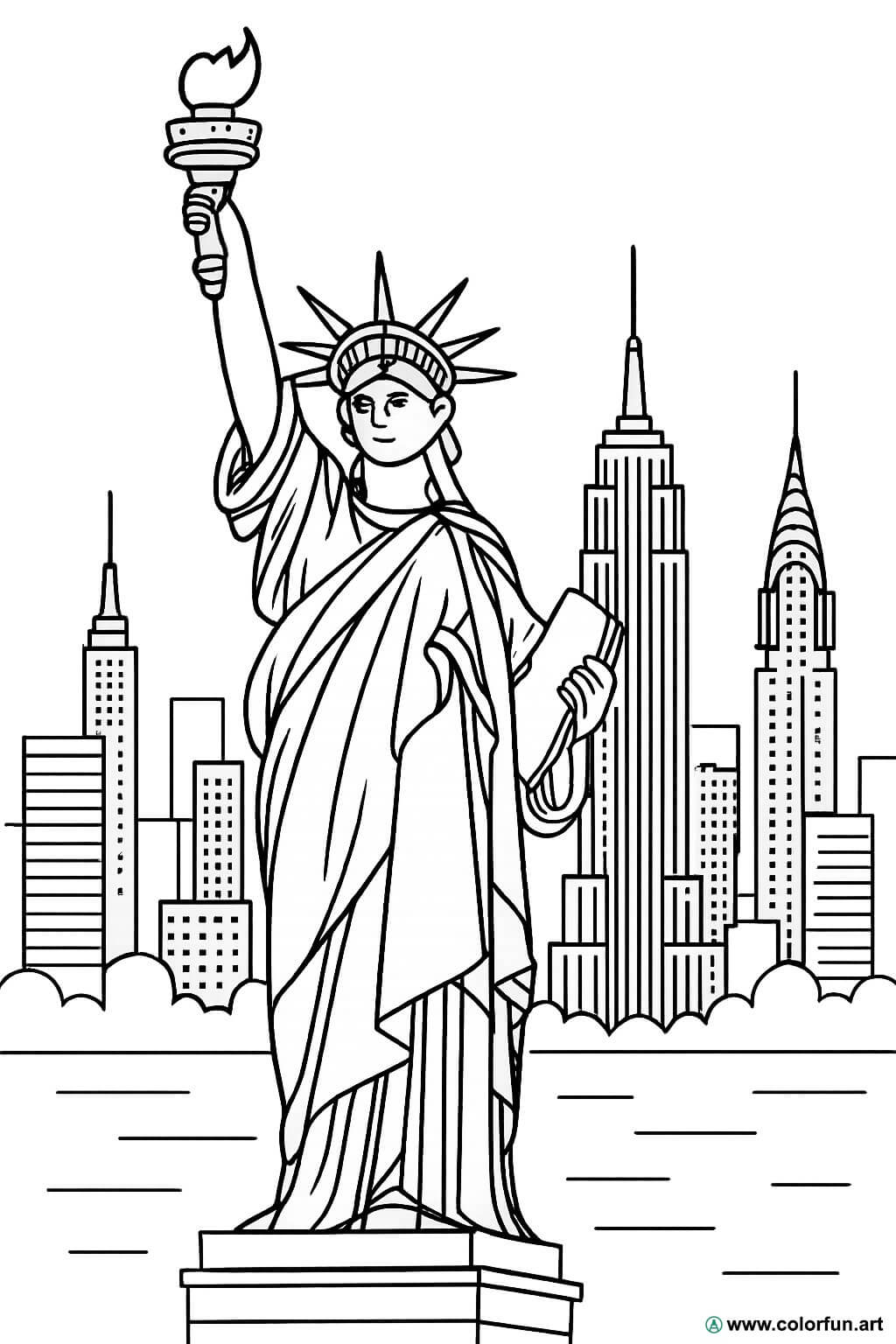 Desenhos para colorir complexos de Nova Iorque Para Baixar ou Imprimir ...