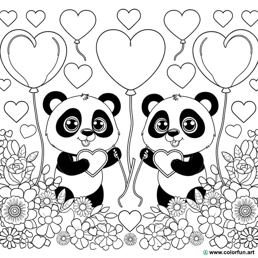 Coloriage d'animaux pour la Saint-Valentin à Télécharger ou à Imprimer ...